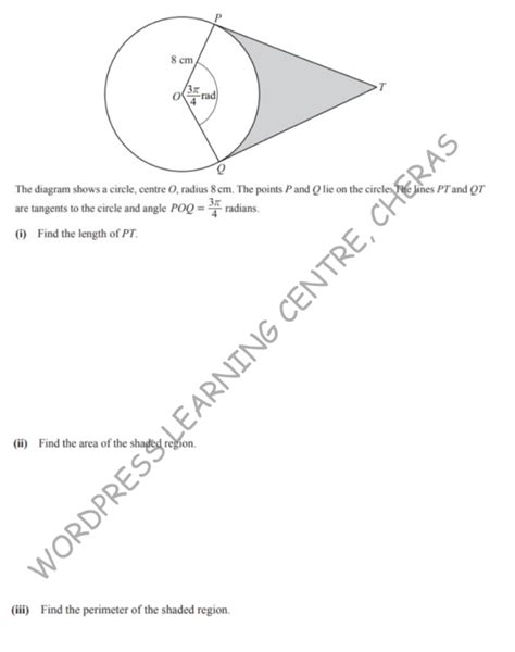 solved the diagram shows a circle centre o radius 8cm the points p