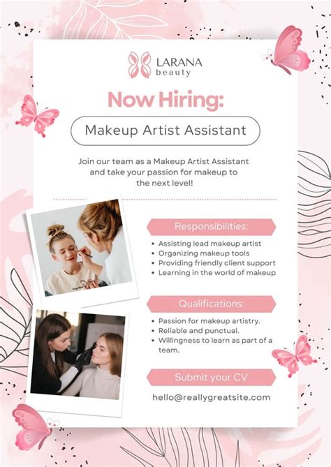 Free To Print Makeup Artist Poster Templates Canva