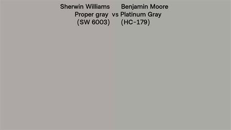 Sherwin Williams Proper Gray Sw 6003 Vs Benjamin Moore Platinum Gray