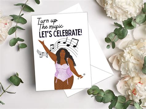 Lizzo Birthday Card Celebration Card Celebrate Feminist Greeting