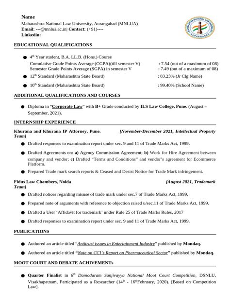 Ipc Cv Format Pdf Trademark