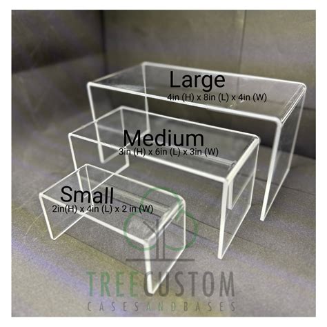 Single Acrylic Risers Small Medium Large Shopee Singapore