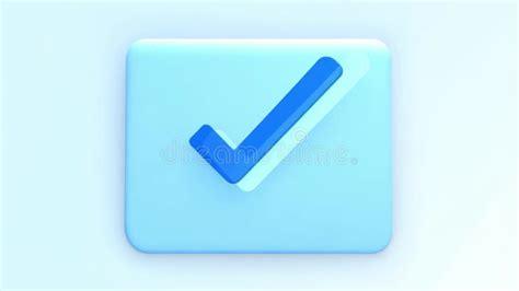 Minimalist Blue Checkmark Icon On Soft Gradient Background Concept Of Approval Verification