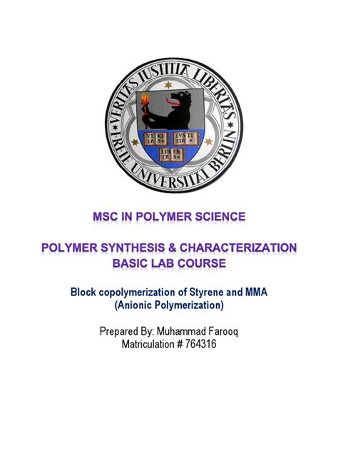 Anionic Polymerization Pdf Polymerization Copolymer