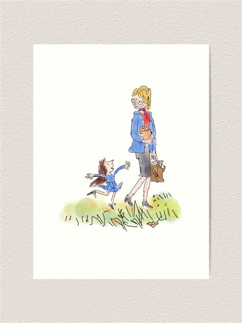 Roald Dahl Miss Honey And Matilda Drawing Art Print For Sale By