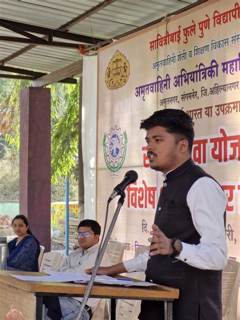 Honored To Be The Chief Speaker At Amrutvahini College Of Engineering Medhaj Wakchaure