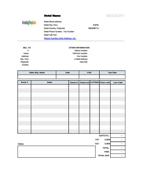 FREE Receipt Templates In PDF MS Word