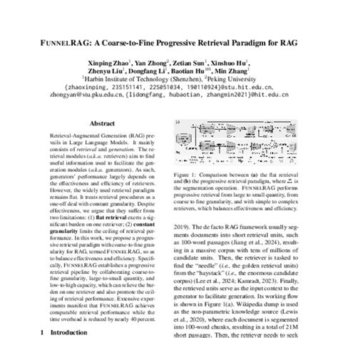 Funnelrag A Coarse To Fine Progressive Retrieval Paradigm For Rag Acl Anthology