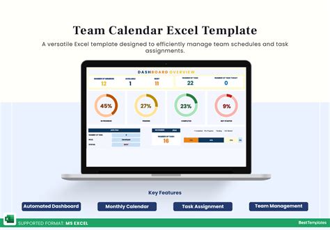 Team Calendar Excel Template Best Templates