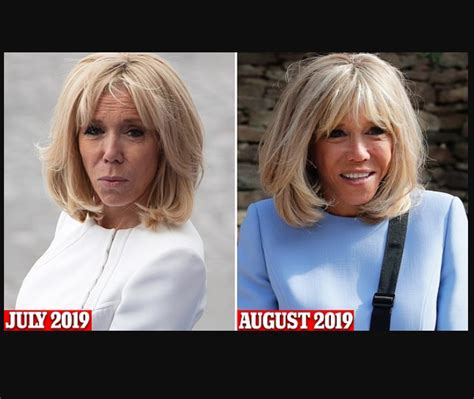 Frances First Lady Brigitte Macron 66 Is Seen The First Time Since Having Three Hour