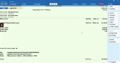 Tally Prime Invoice