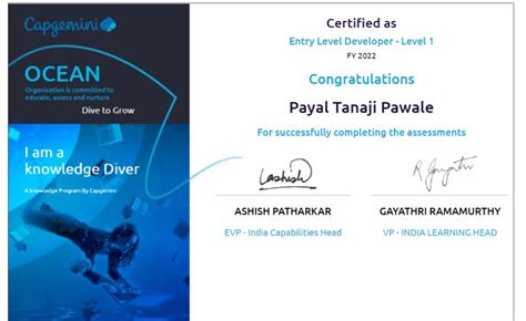 Payal Pawale On Linkedin Java Oceans Capgeminiindia