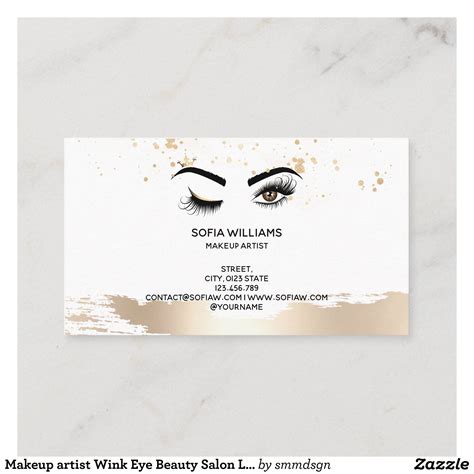 Makeup Artist Wink Eye Beauty Salon Lash Extension Business Card