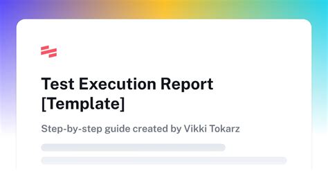 Test Execution Report Template Scribe