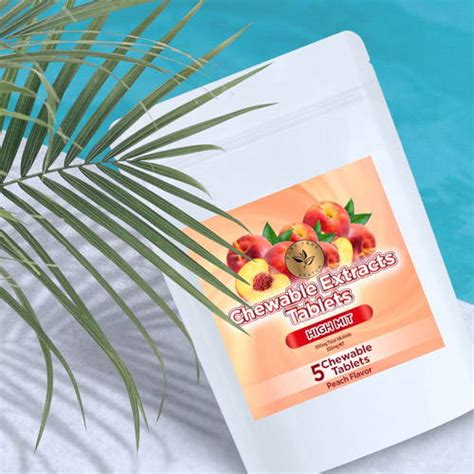 Pure Leaf Kratom Extracts Chewable Tablets High Mit Peach Flavored 5 Ct