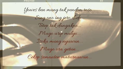 Woro Widowati Dalan Liyane Cover Lyrics Youtube