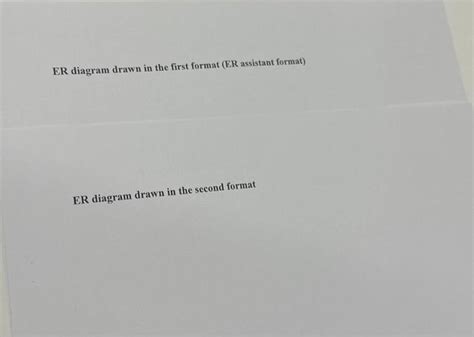 Solved In Class Case Study I Er Diagram Case Description