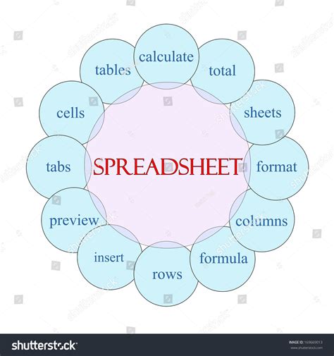Spreadsheet Concept Circular Diagram Pink Blue Stock Illustration Shutterstock