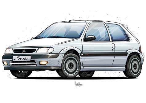 Citroen Saxo Cup White Poster Painting By Walker Reece Pixels