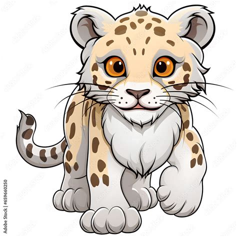 Cartoon Clipart Of Snow Leopard Cartoon Animal Clipart Wildlife