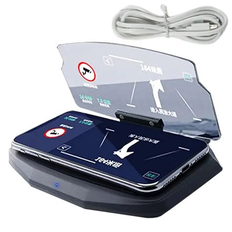 Hud 헤드업 디스플레이 자동차 듀얼 시스템 프로젝터 각도 조절 가능 무선 충전 휴대용 스탠드 티몬