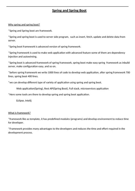 2 Spring Boot Java Framework Notes Spring Boot Mastery A Comprehensive Guide To Java