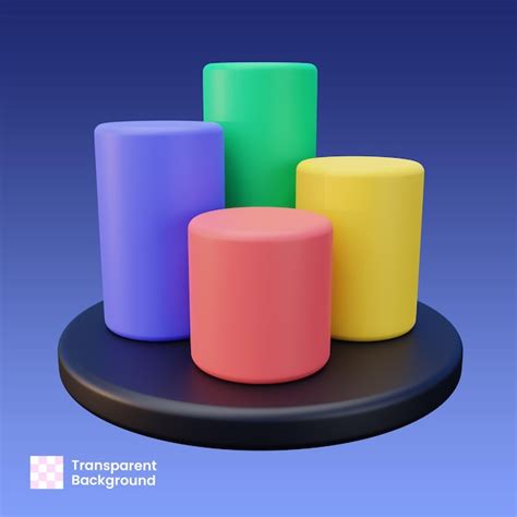 Premium Psd 3d Cylinder Graph