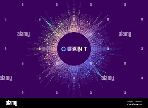 Circular Quantum Computer Technology Concept Sphere Explosion