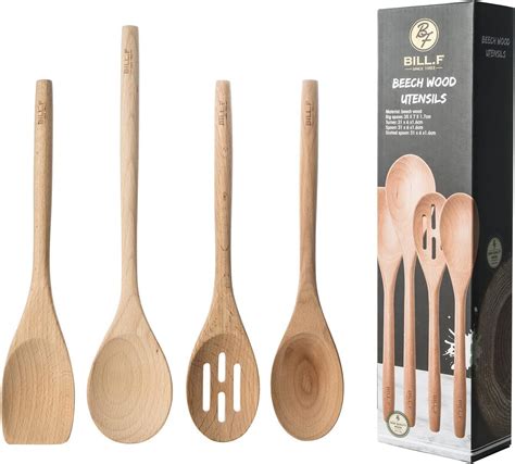 Bf Bill F Since 1983 Beech Wooden Cooking Utensil Set And Spoon Set