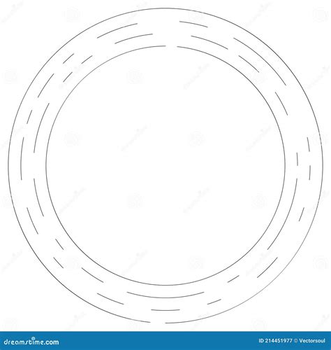 Segmented Circular Concentric Circle Element Stock Vector