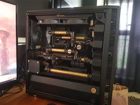 Dual Brass Loop In My Old Beat Up Fractal Mini C Think I Need A New Case R FractalDesign