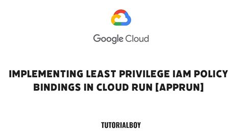 implementing least privilege iam policy bindings in cloud run [apprun