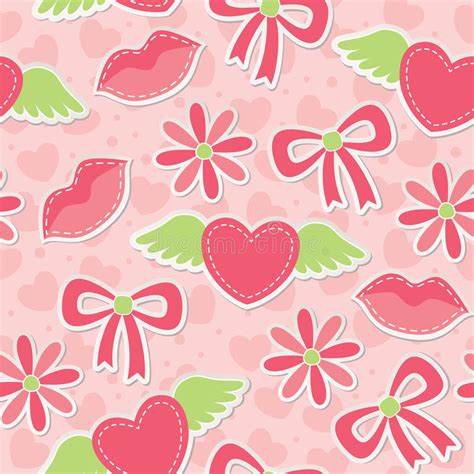 Pink Seamless Pattern Stock Vector Illustration Of Girl 22931597