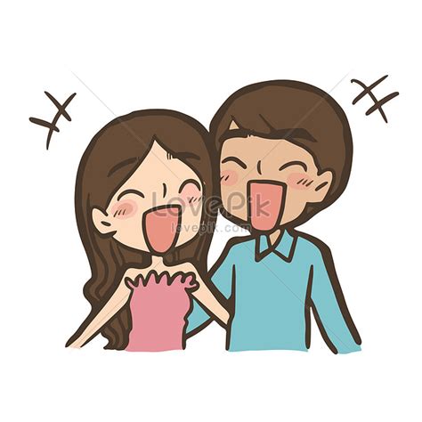 Gambar Kebahagiaan Pasangan Kartun Clip Art Ilustrasi Anime Kawaii Yang
