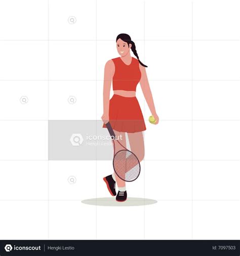 Best Female Tennis Player Illustration Download In Png And Vector Format