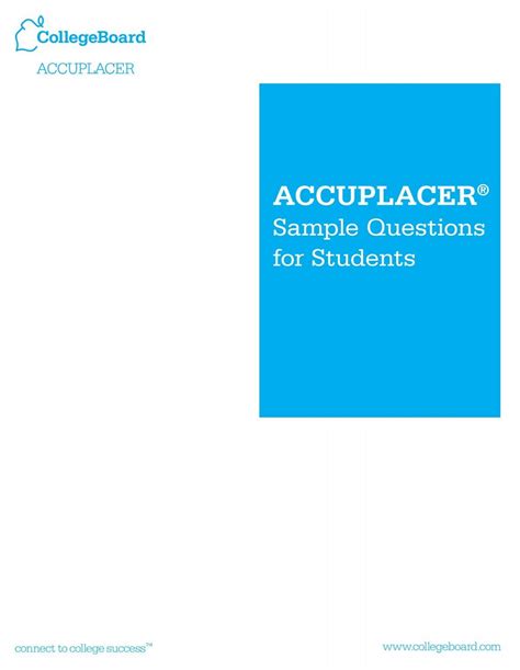Accuplacer Sample Questions College Board