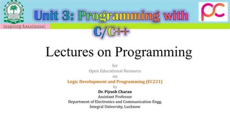 Unit 3 Lectures On Programming Pdf