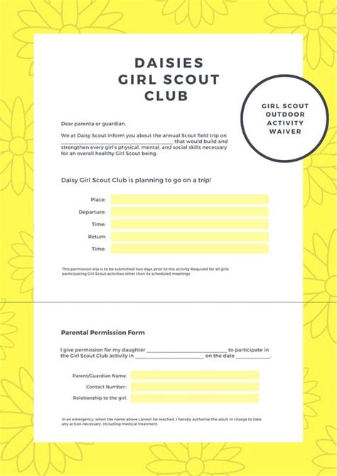 Free Printable Customizable Permission Slip Letter Templates Canva