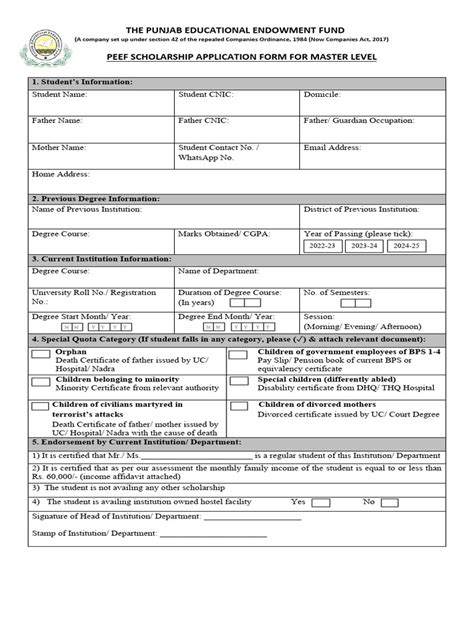 Final Application Form Pdf