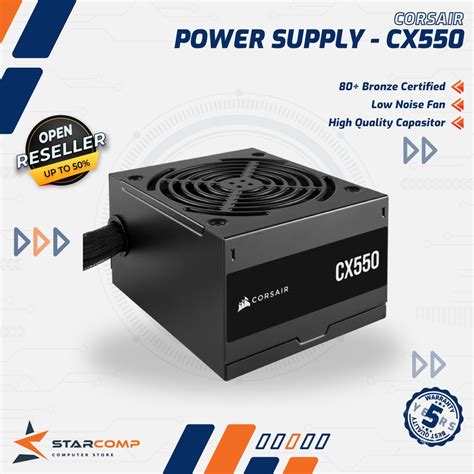 Jual Corsair Cx Series Cx550 550 Watt 80 Plus Bronze Atx Power Supply