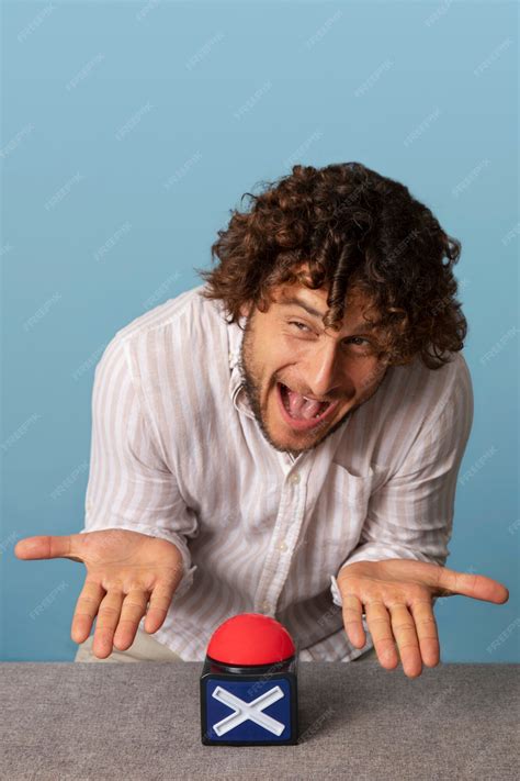 Premium Photo Young Adult Pressing Buzzer Button