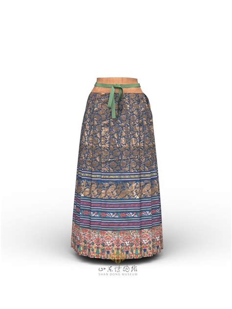 Chinese Ming Dynasty Hanfu Mamianqun Skirt Relic