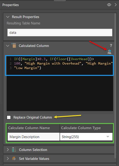 calculated columns