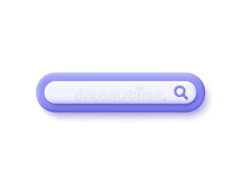 Search Bar Design Element Navigation And Search Concept 3d Vector
