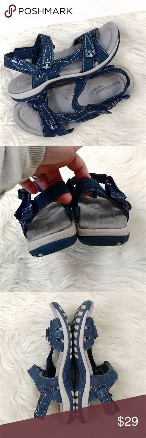 Earth Origins Leather Velcro Sandal Sz 6 Earth Shoes Sandals Earth