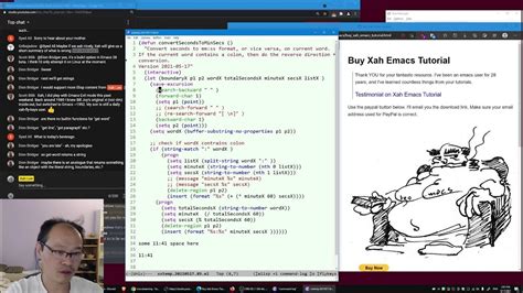Emacs Lisp Live Coding Convert Mmss To Seconds And Reverse Youtube