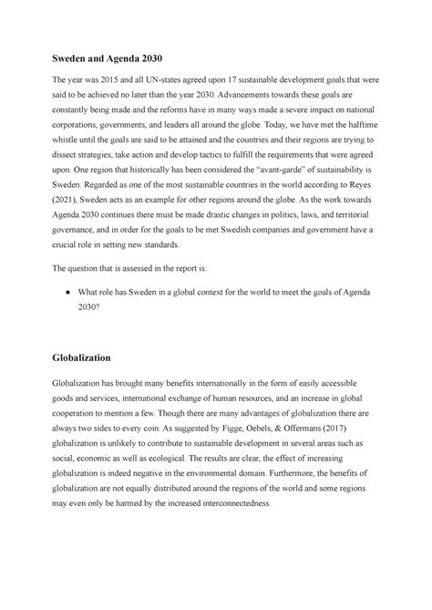 assignment 1 axel nordstrand 1 sweden and agenda 2030 the year was