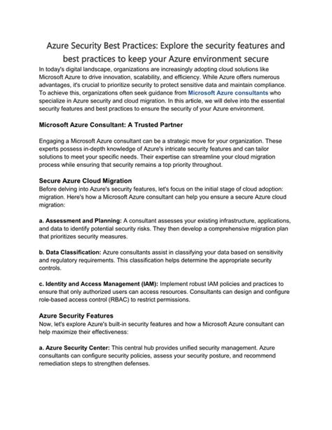 Ppt Azure Security Training Best Practices To Protect Cloud