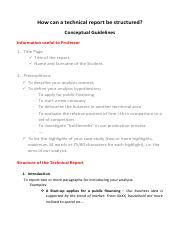 Structuring A Technical Report Guidelines And Examples Course Hero