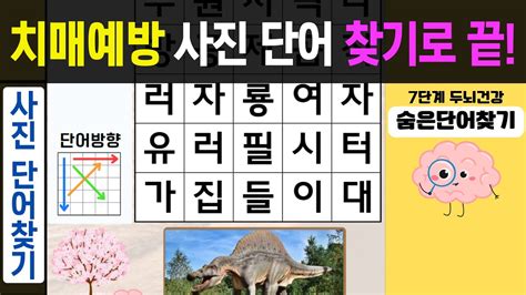 치매예방 사진 단어 찾기로 끝장내기 숨은단어찾기치매예방퀴즈치매예방치매테스트단어퀴즈치매예방활동 Youtube